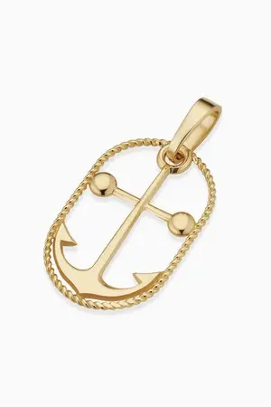 ORADINA 14k Anchor Charm Pendant
