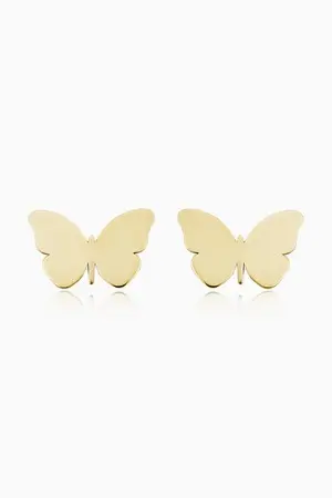 ORADINA 14k Butterfly Studs - Yellow Gold