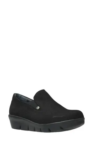 WOLKY Mesita Wedge Slip-on Sneaker - Black