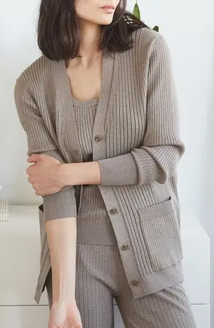 OYUN Oxford Cardigan - Sable