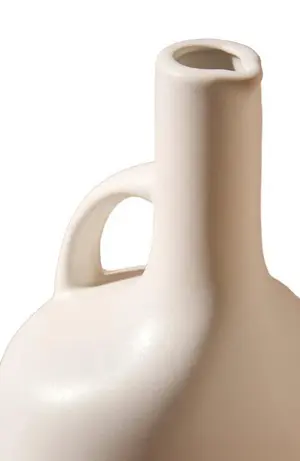 GHARYAN STONEWARE Olive Oil Bottle Canard - White