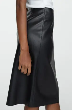 Mango Faux Leather Pencil Skirt