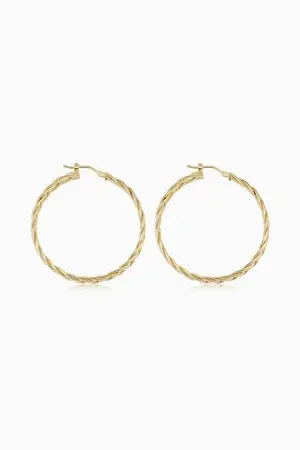 ORADINA 14k Caesar Hoop Earrings