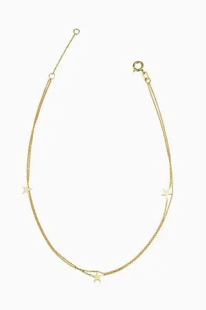 ORADINA 14k Starry-eyed Anklet - Yellow Gold
