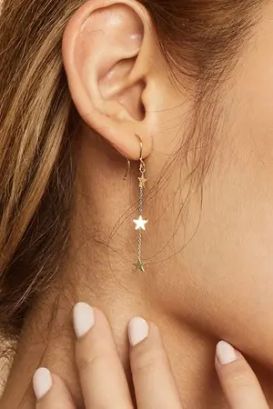 ORADINA 14k Starry Night Strand Earrings