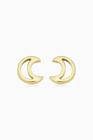 ORADINA 14k Moondance Stud Earrings - Yellow Gold