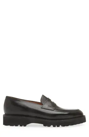 John Lobb Lopez Penny Loafer - 1r- Black