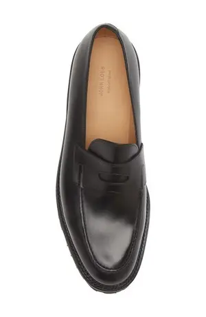 John Lobb Lopez Penny Loafer - 1r- Black