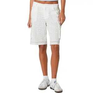 EDIKTED Eyelet Cargo Bermuda Shorts