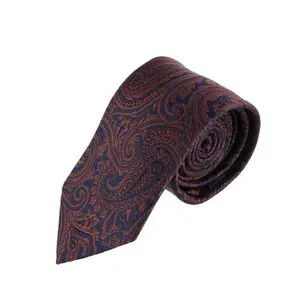 Trafalgar Paisley Silk Necktie Brown