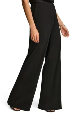 Donna Karan New York Flat Front Wide Leg Trousers