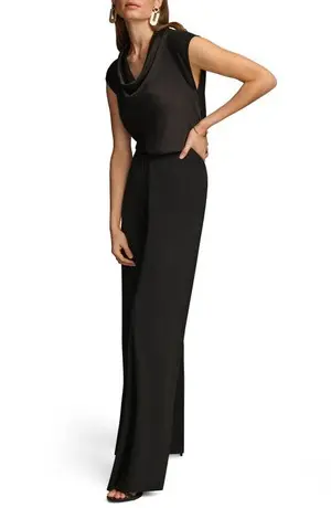 Donna Karan New York Flat Front Wide Leg Trousers