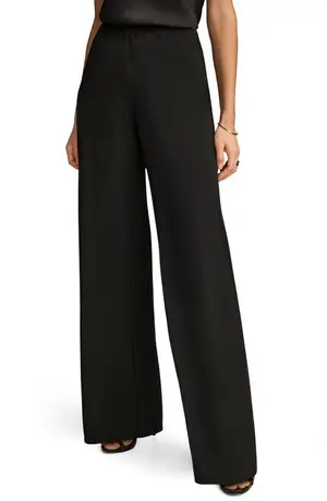 Donna Karan New York Flat Front Wide Leg Trousers