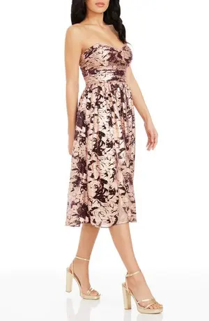 Dress The Population Mandy Floral Cocktail Dress