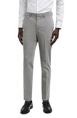Mango Stretch Superslim Fit Suit Trousers - Grey