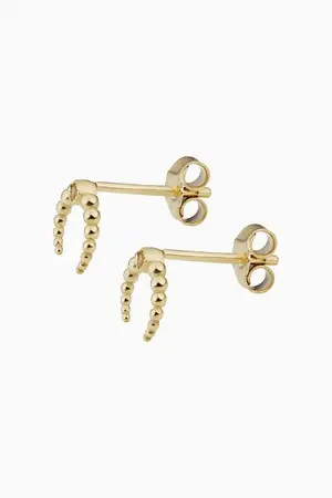 ORADINA 14k Wall St. Beaded Mini Stud Earrings