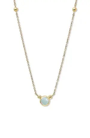 Anzie Bonheur Birthstone Pendant Necklace - Blue