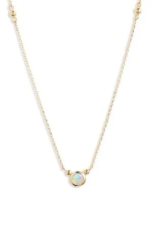 Anzie Bonheur Birthstone Pendant Necklace - White