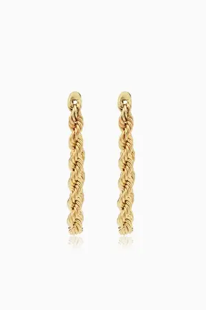 ORADINA 14k Roman Rope Drop Earrings