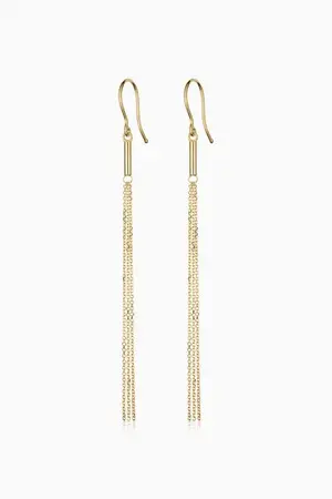 ORADINA 14k Vicenza Tassel Drop Earrings - Yellow Gold