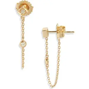 Anzie Cléo Rhombus Chain Drop Earrings