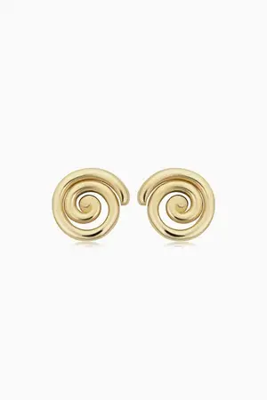 ORADINA 14k Da Vinci Round Stud Earrings