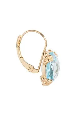 Anzie Dew Drop Topaz Earrings - Blue