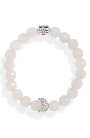 Anzie Boheme Rose Quartz Beaded Bracelet - Pink