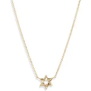 Anzie Love Letter Pavé Diamond Star Of David Necklace - Yellow Gold/diamond