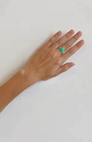 Anzie Classique Oval Ring - Green