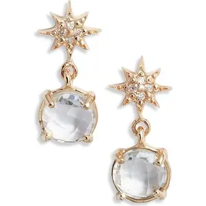 Anzie Star Drop Earrings - Clear Topaz