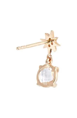Anzie Star Drop Earrings - Clear Topaz