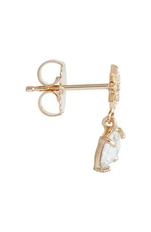 Anzie Star Drop Earrings - Clear Topaz