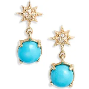 Anzie Anzie Star Drop Earrings Turquoise