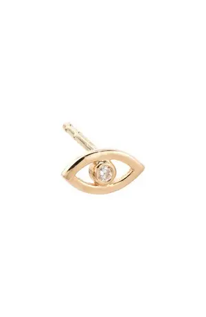 Anzie Jac+jo Icon Evil Eye Single Stud Earring - Yellow Gold
