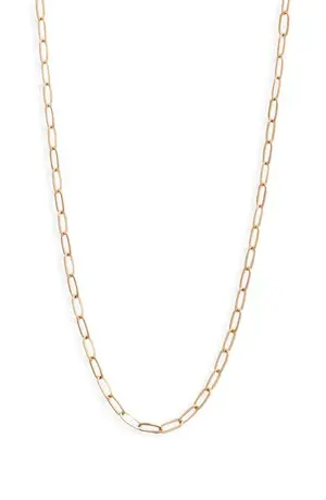Anzie Medium Paper Clip Chain Necklace - Gold