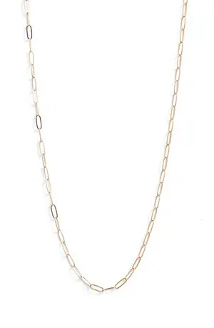 Anzie Mini Paper Clip 14k Chain Necklace - Gold