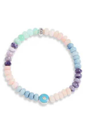 Anzie Boheme Beaded Opal Stretch Bracelet - Pink Multi
