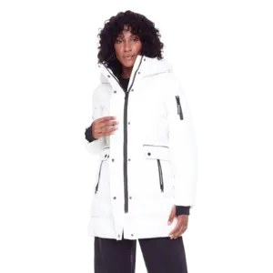 ALPINE NORTH Vegan Down Mid-length Parka Coat - Cloud