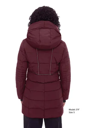 ALPINE NORTH Vegan Down Mid-length Parka Coat - Grape