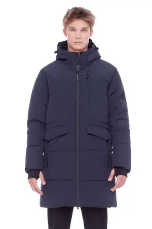 ALPINE NORTH Jasper Vegan Down Winter Puffer Coat - Navy