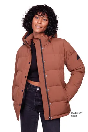 ALPINE NORTH Quilted Puffer Jacket - Maple
