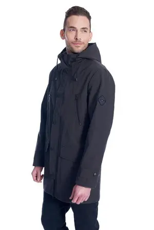 ALPINE NORTH Weather-resistant Storm Jacket With Drawstring Hood - Black