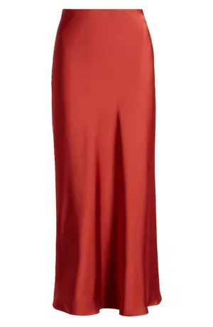 TAHARI ASL Bias Satin Maxi Skirt