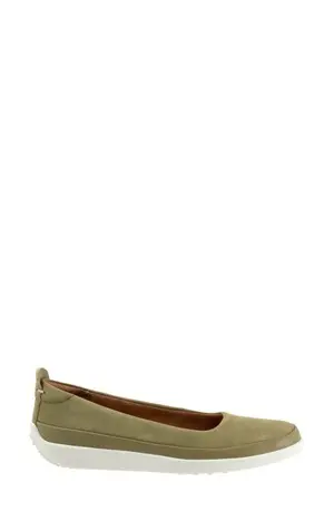 Softwalk Disa Flat - Olive Nubuck