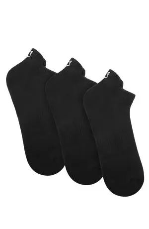 NAKED WOLFE 3-pack Ankle Socks - Black