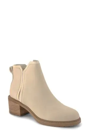 Toms Hailey Water Resistant Leather Bootie - Natural