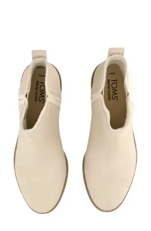 Toms Hailey Water Resistant Leather Bootie - Natural