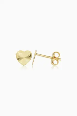 ORADINA 14k Heart Stud Earrings