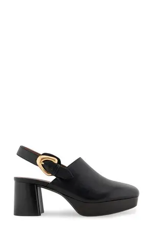 Aerosoles Sumari Leather Clogs - Black Leather
